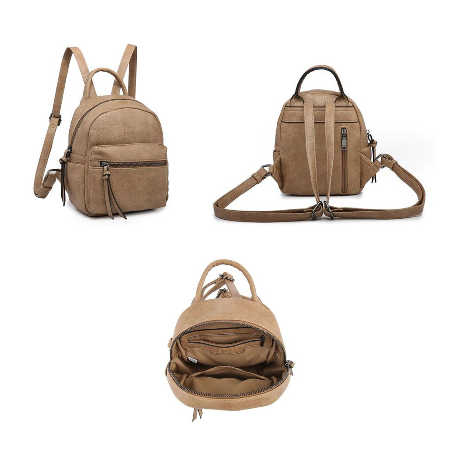 Monogrammed Mini Backpack Personalized Vegan Leather Small | Etsy