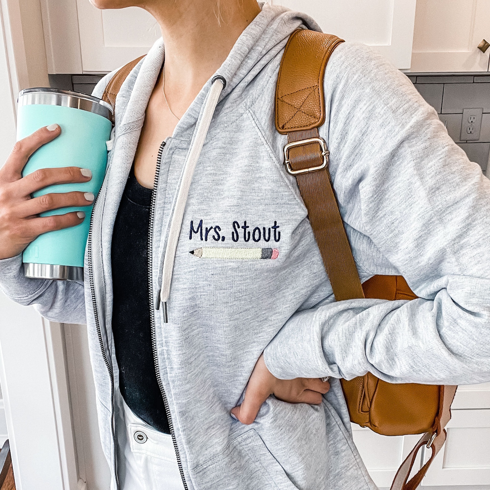 Pencil Full Zip Indie Jacket | Teacher Jacket | Gift for Teacher | Cute ...