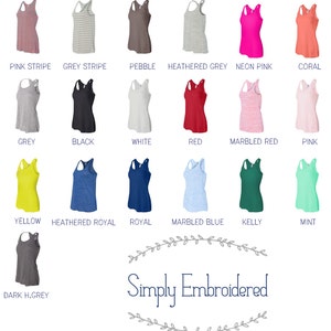 Monogrammed Flowy Racerback Tank Top - Etsy