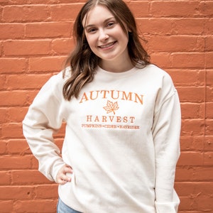 Autumn Harvest Embroidered Gemma Sweatshirt | High Quality Design ...