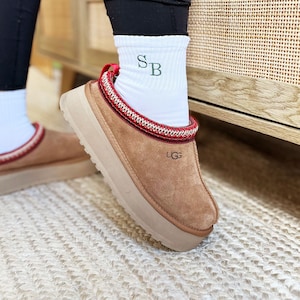 Personalized Staggered Monogrammed Crew Socks | Gift for Her | Bridal ...