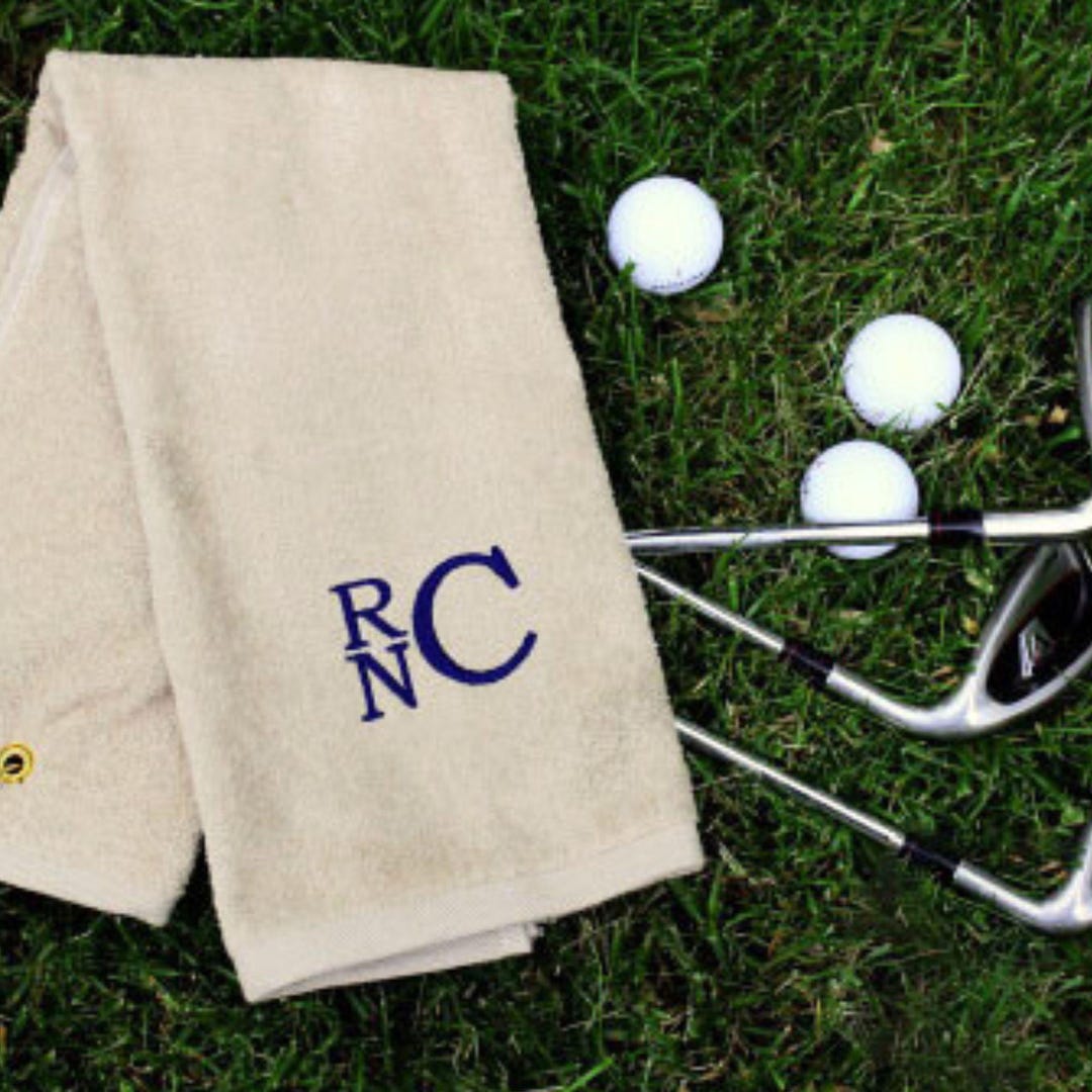 Personalized Golf Towel | Monogrammed Golf Towel | Groomsmen Gift ...