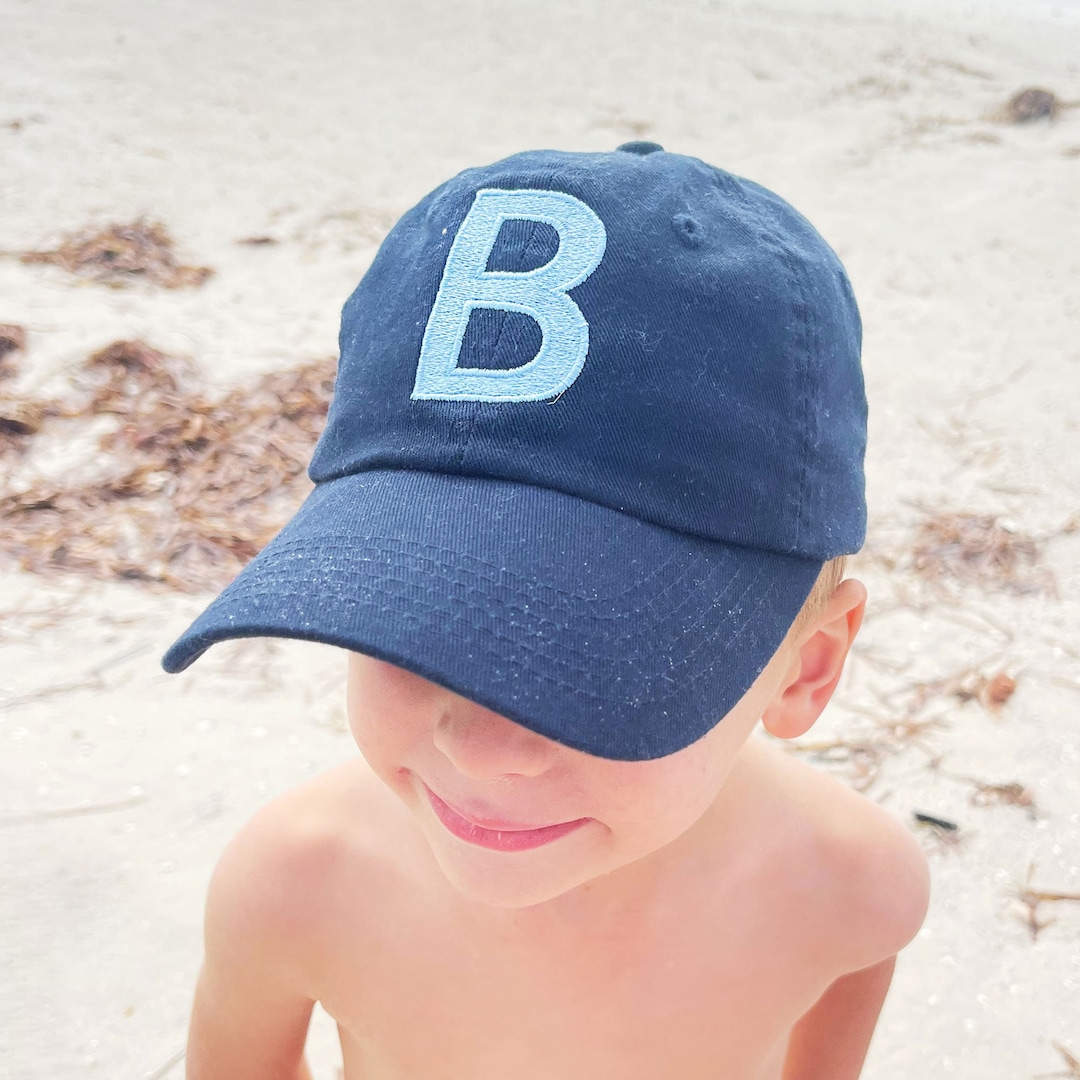 Personalized Single Initial Youth Baseball Cap | Custom Embroidered Hat ...