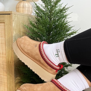 Personalized Staggered Monogrammed Crew Socks | Gift for Her | Bridal ...