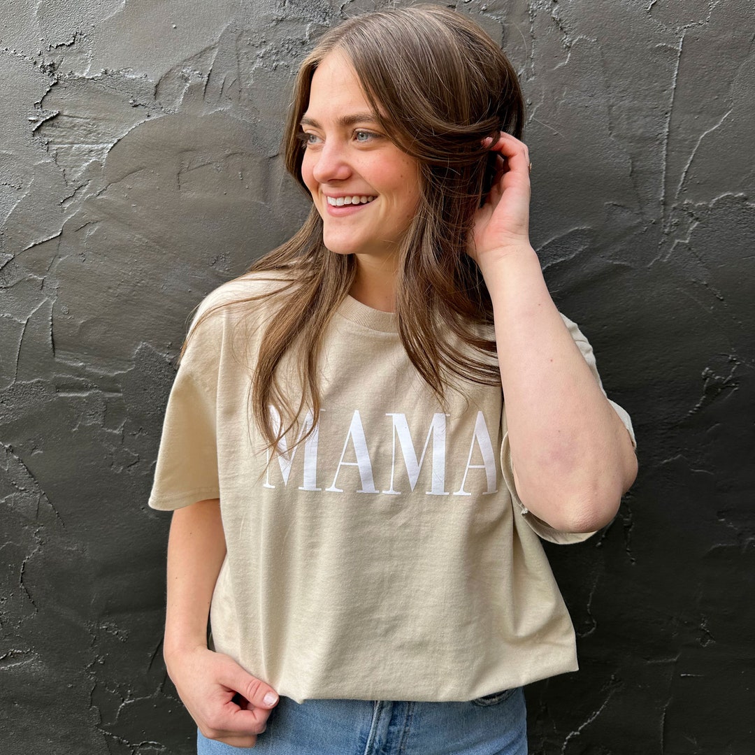 Neutral Mama Tee With Puff Print Design Gift for Mom Mother's Day Gift ...
