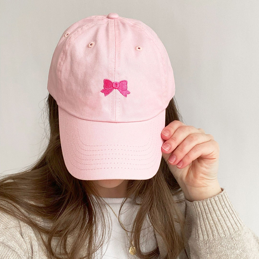 Ladies' Embroidered Bow Baseball Cap | Cute Bow Embroidered Design ...