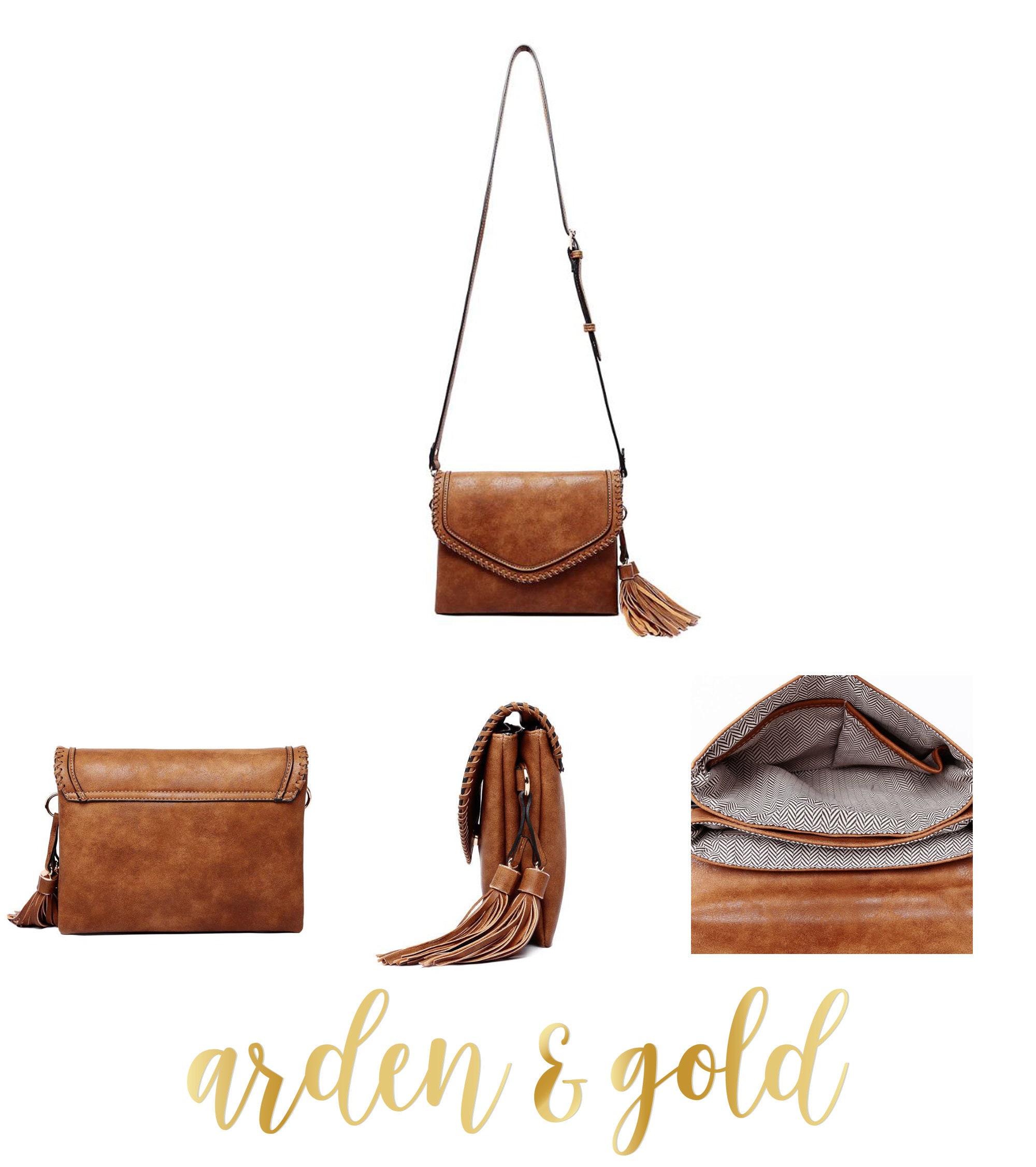 Monogrammed Whipstitch Crossbody Purse Personalized Shoulder | Etsy