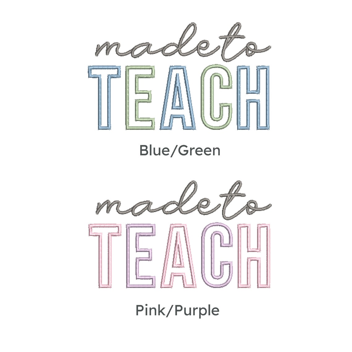 Made to Teach Embroidered Gemma Crewneck Sweatshirt | Cute Teacher ...