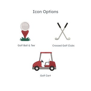 Custom Text & Golf Icon Embroidered Comfort Colors T-shirt | Fathers ...
