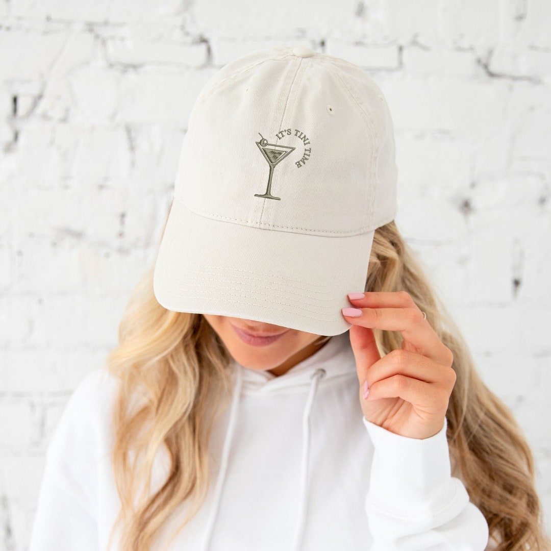 Embroidered Tini Time Hat | Custom Martini Hat | Birthday Gift for Her ...
