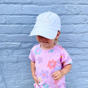 Stitch Script Youth Baseball Hat | Personalized Kids Cap | Custom Youth ...
