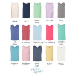 Comfort Colors Monogram Tank Top | Personalized Comfort Colors Tank - Etsy