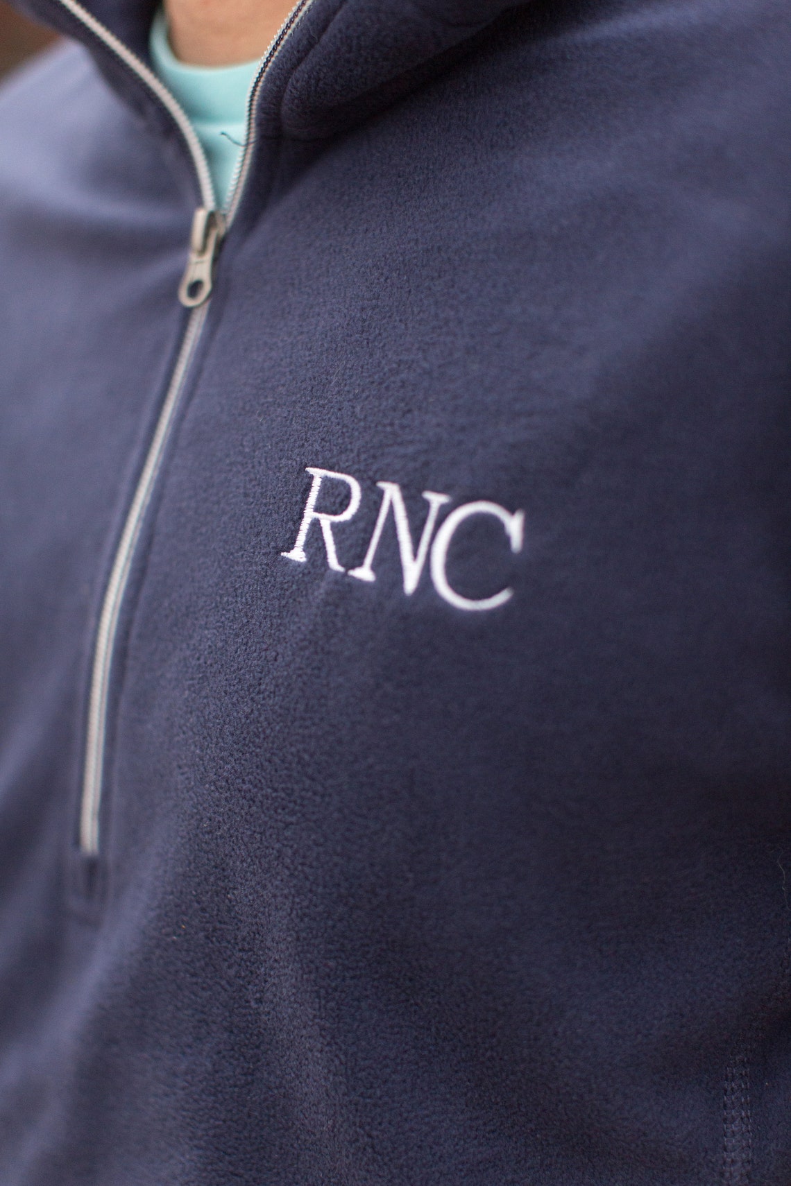 Monogrammed Fleece Quarter Zip Pullover | Personalized Gift for Him - Etsy