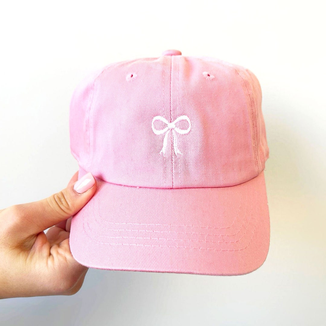 Cute Mini Bow Embroidered Baseball Cap | Trendy Bow Design | Minimal ...
