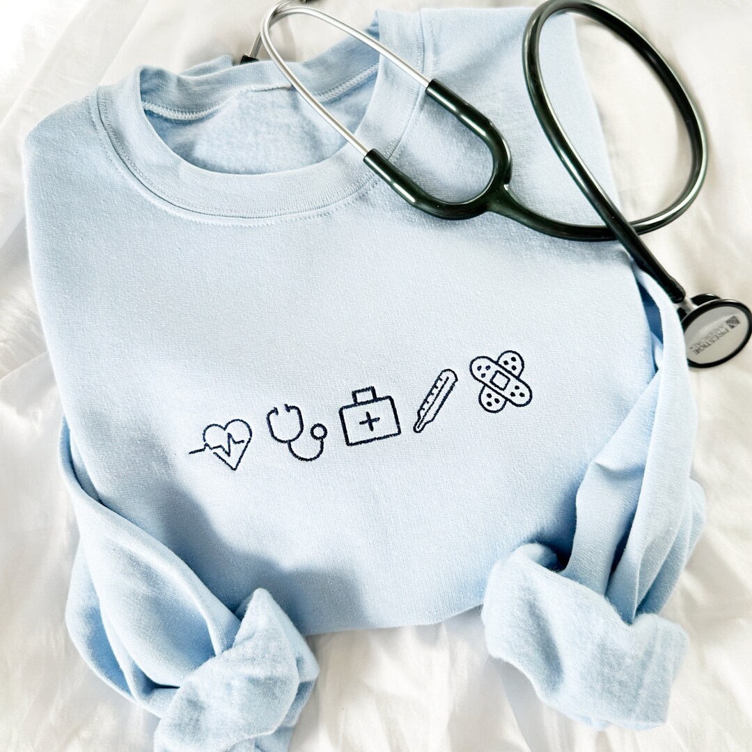 Embroidered Nurse Personalized Sweatshirt, Perfect Gift for Nursing ...