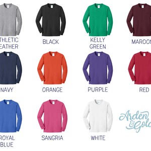 Youth Monogram Personalized Long Sleeve T-shirt | Monogrammed Tee for ...