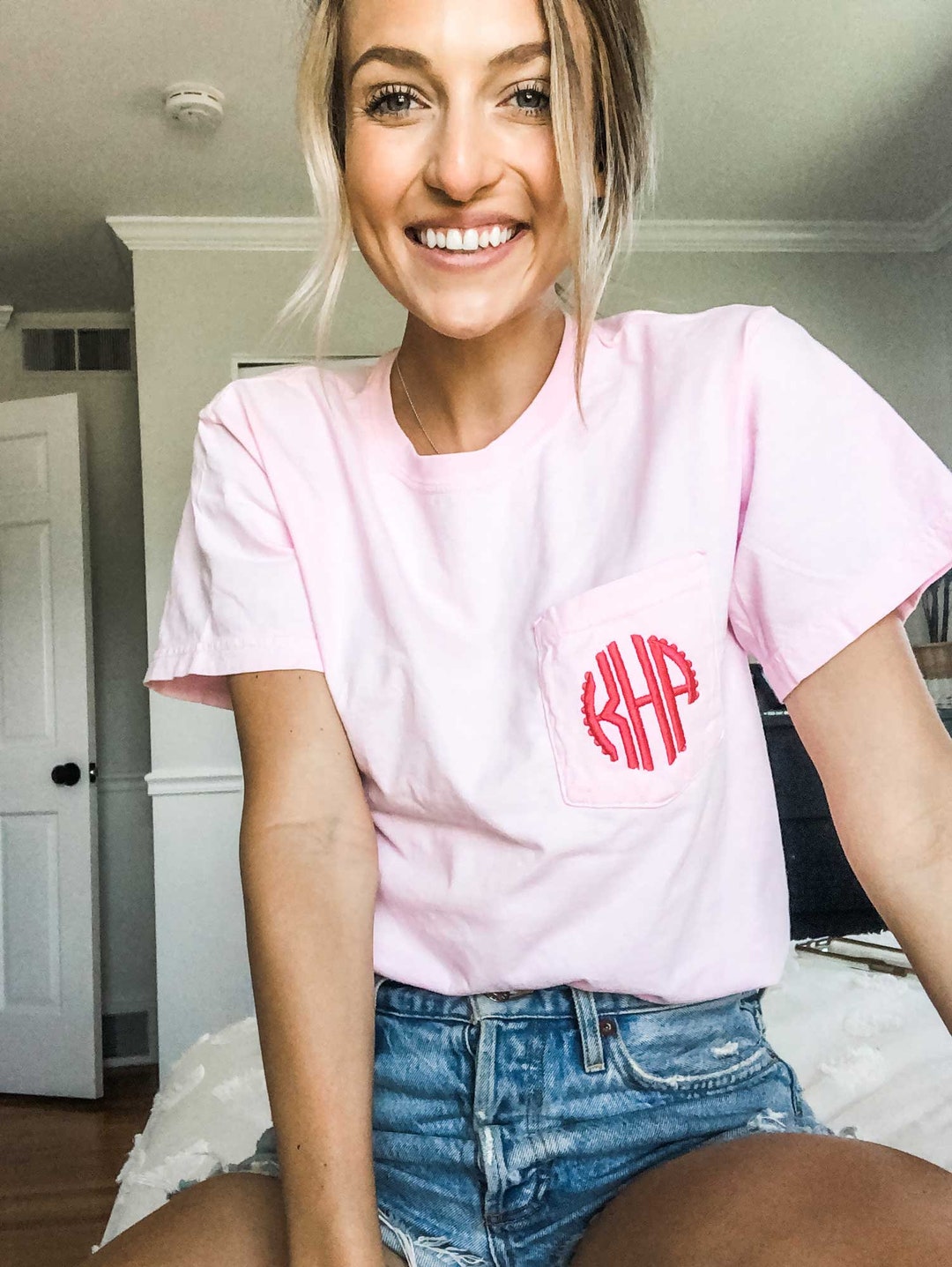 Comfort Color Tee | Monogram Pocket Tee| Personalized Comfort Colors ...