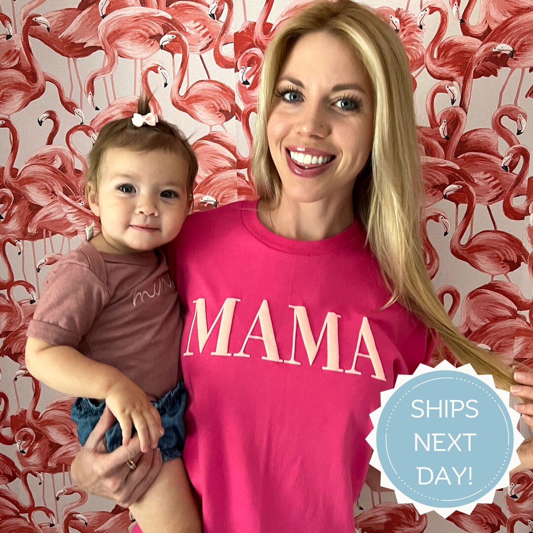 Mama Tee With Puff Print Design Gift for Mom Mother's Day Gift New Mom ...