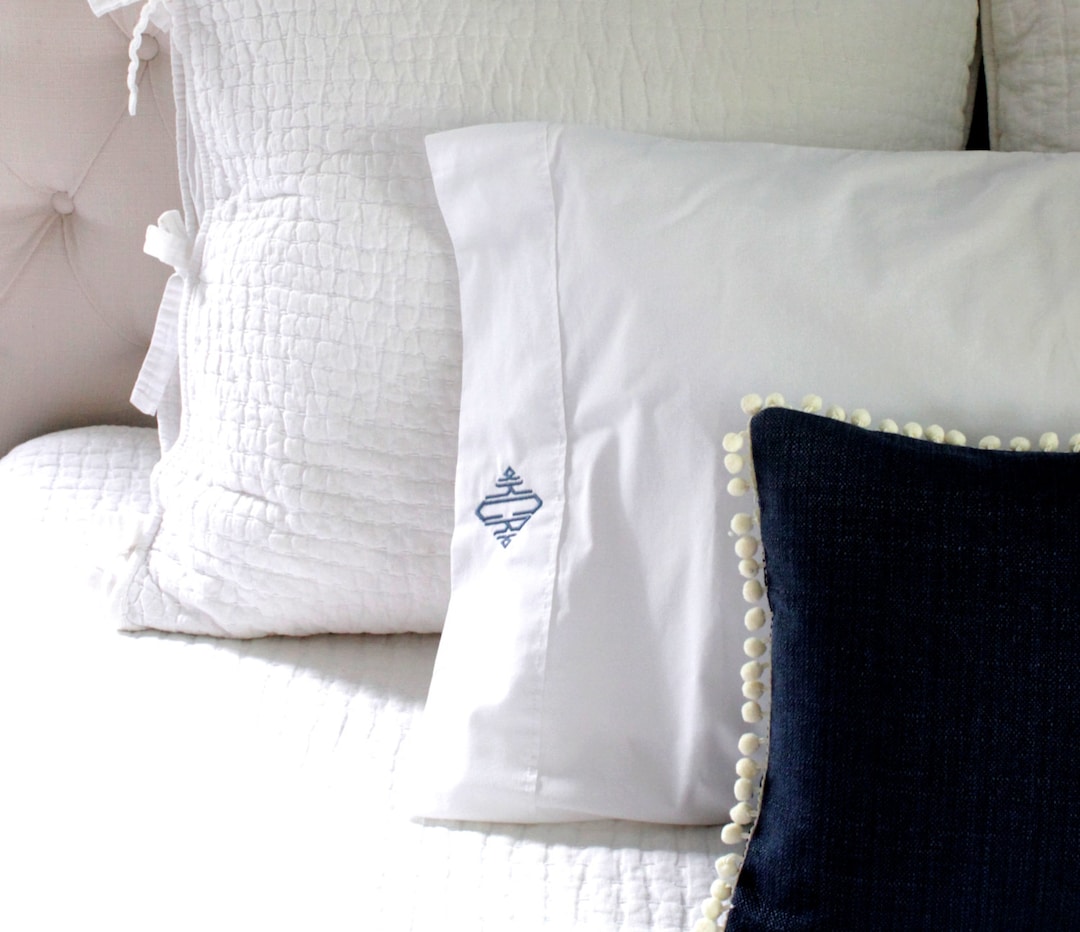 Monogrammed Pillowcase Set | Personalized Pillowcases | Couple ...