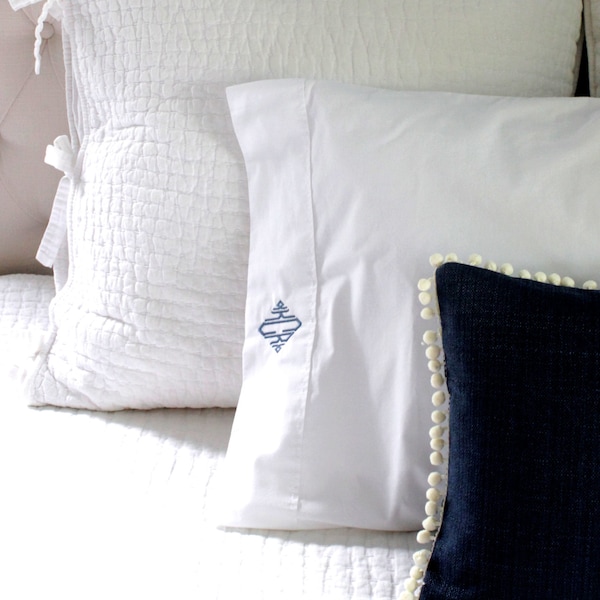 Monogram Pillowcases - Etsy