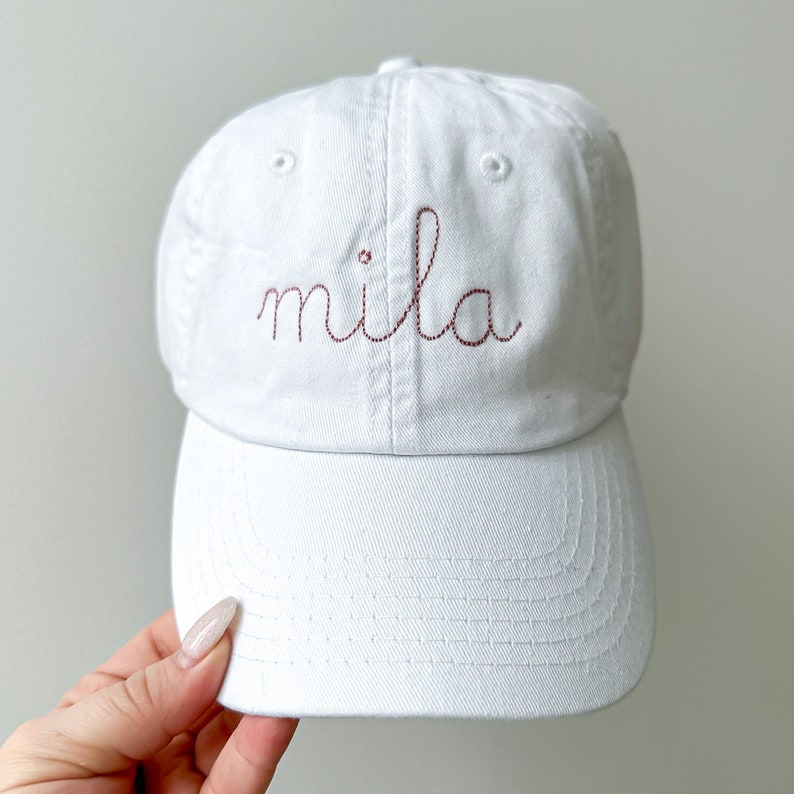 Stitch Script Youth Baseball Hat Personalized Kids Cap - Etsy