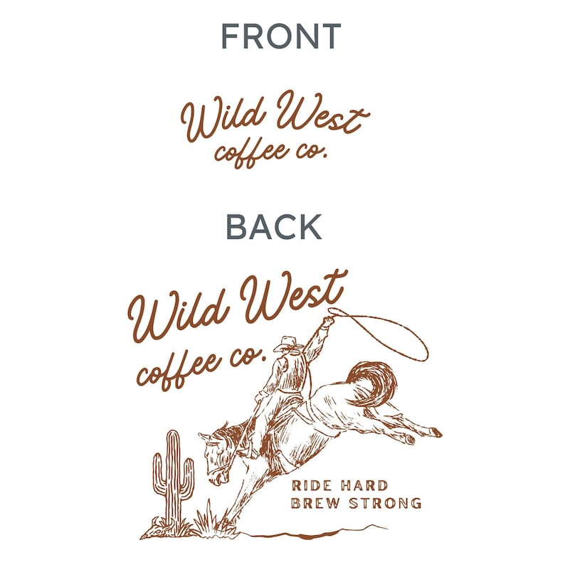 Wild West Coffee Co Comfort Colors T-shirt | Western Cowboy Graphic Tee ...