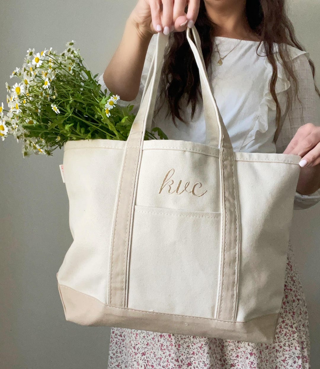 Personalized Canvas Tote, Ironic Bag, Monogram Canvas Tote Bag, Custom ...