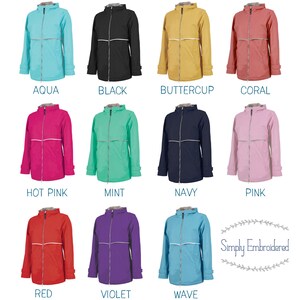 Monogrammed Rain Jacket | Charles River New Englander Rain Jacket ...