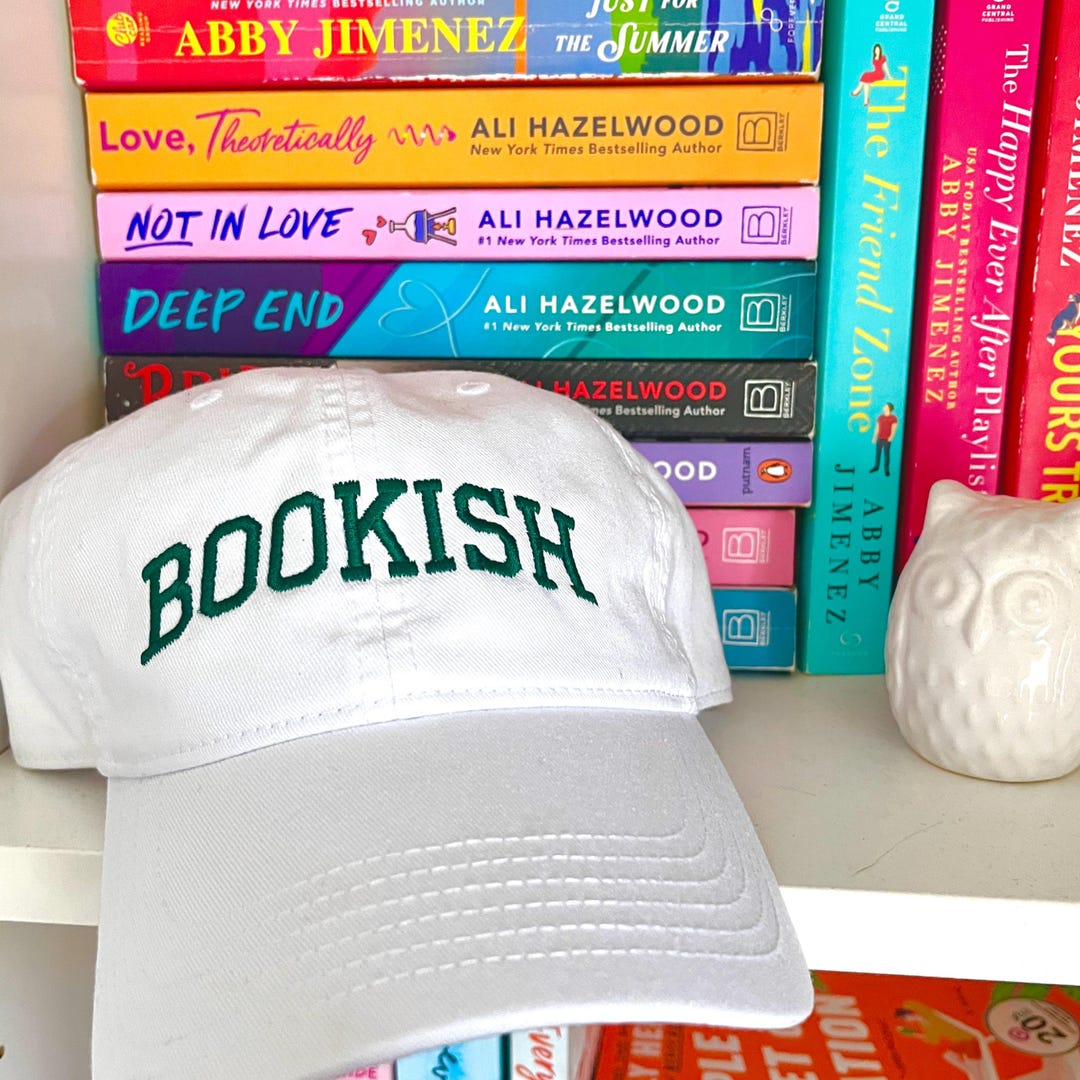 Embroidered Bookish Bookworm Baseball Hat | Book Lover Gift | Custom ...