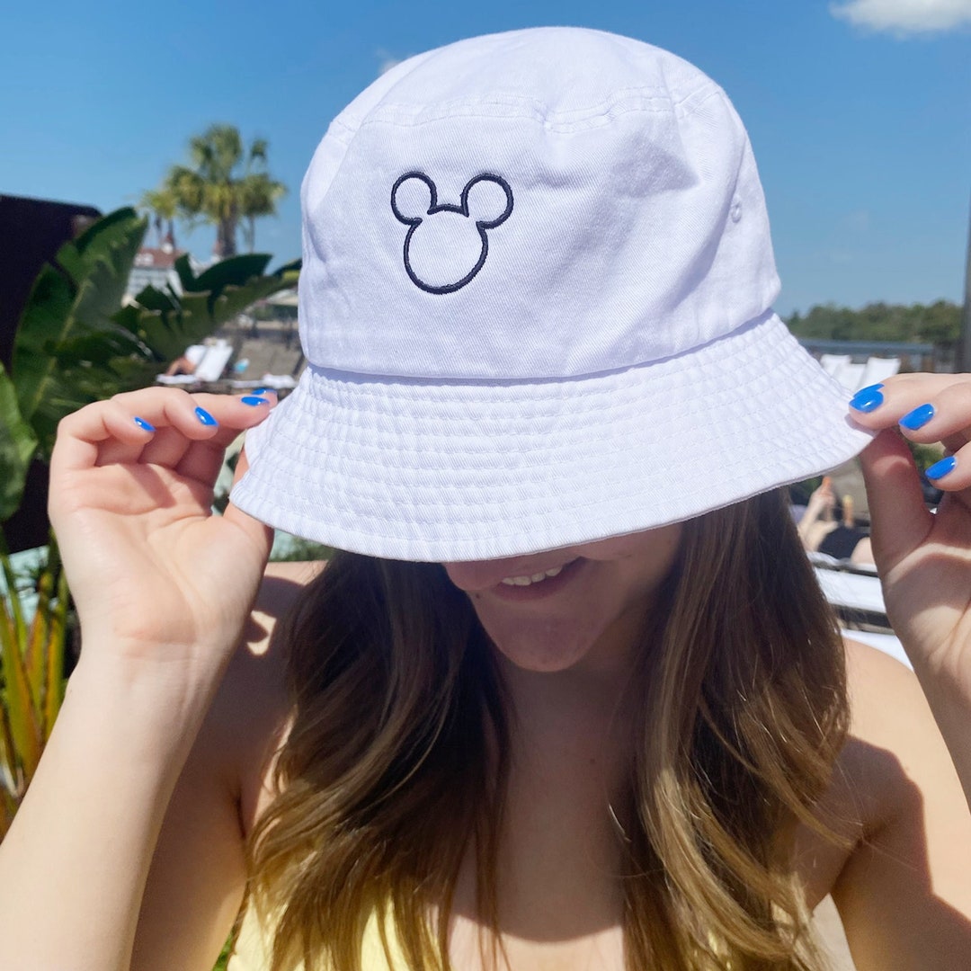 Customized Embroidered Bucket Hat Embroidered Mickey Outline Bucket Hat ...