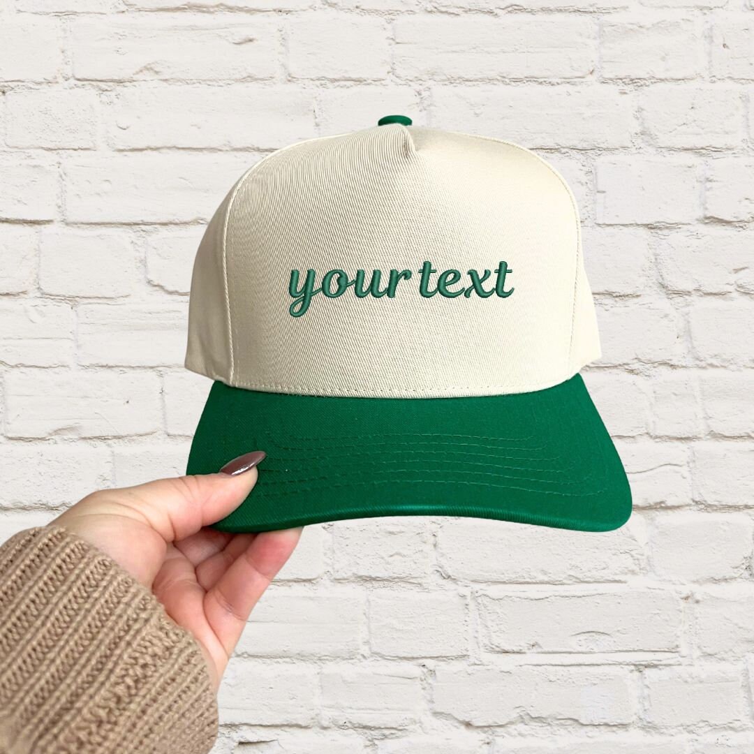 Custom Embroidered Two-toned Trucker Hat | Personalized Hat | College ...