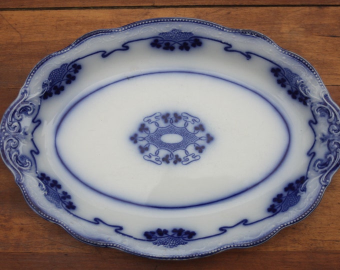 Antique Flow Blue Platter Lorne Pattern / W.H. Grindley England - Etsy