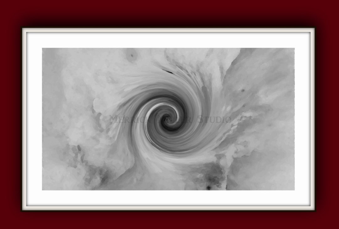 Abstract Fine Art Eye of the Storm Black White Modern Fine Wall Art ...