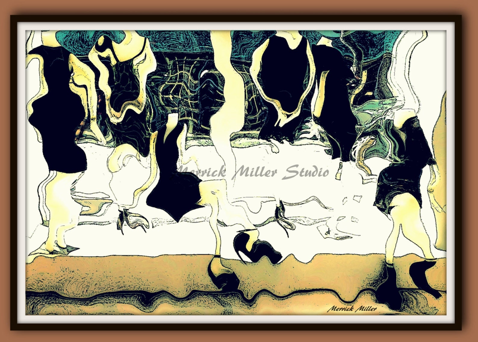 Abstract Couture 11x16 Print High Fashion Black Dresses Heels | Etsy