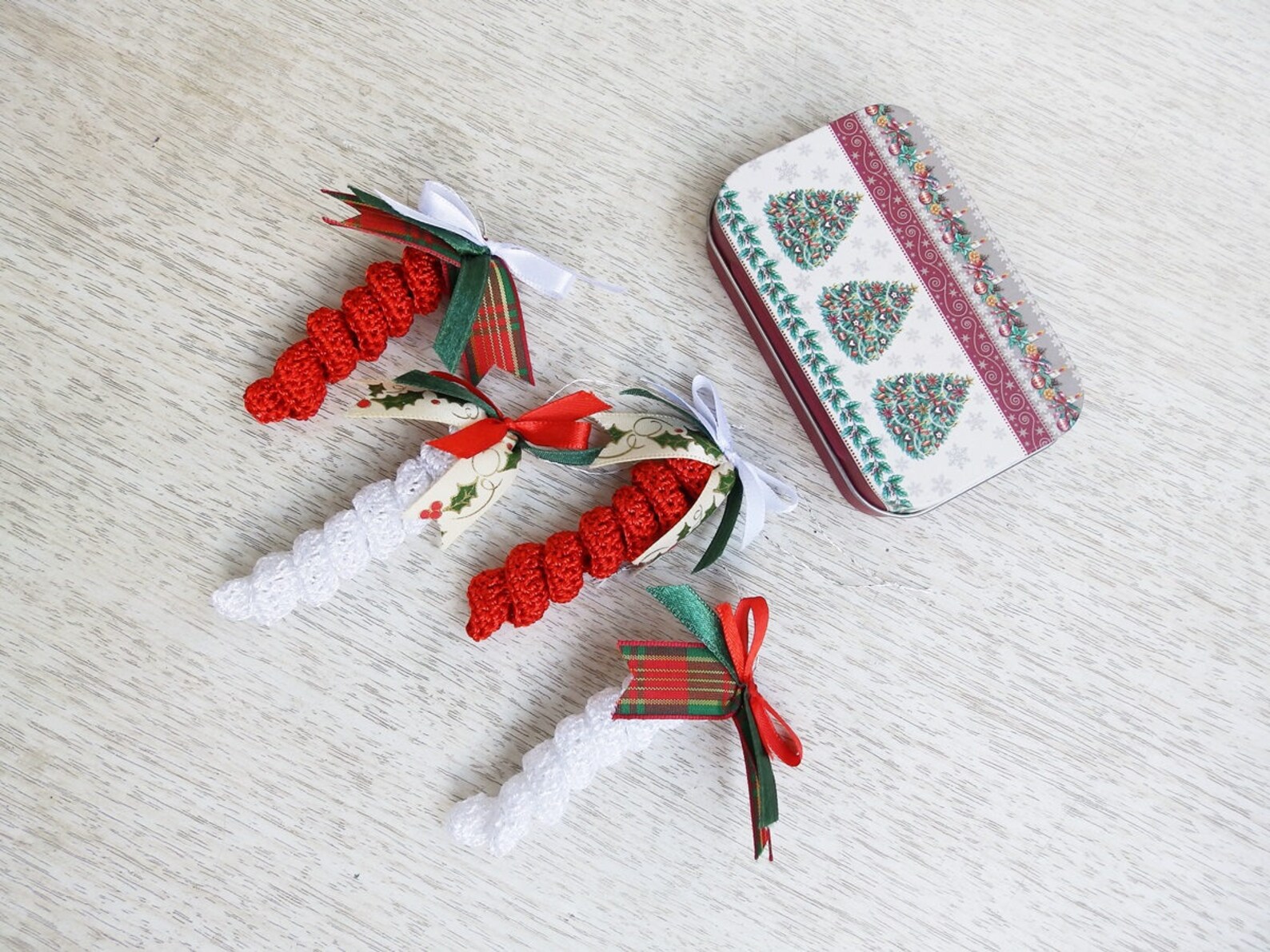 Handmade Christmas Decoration Ornaments Crochet Icicles - Etsy