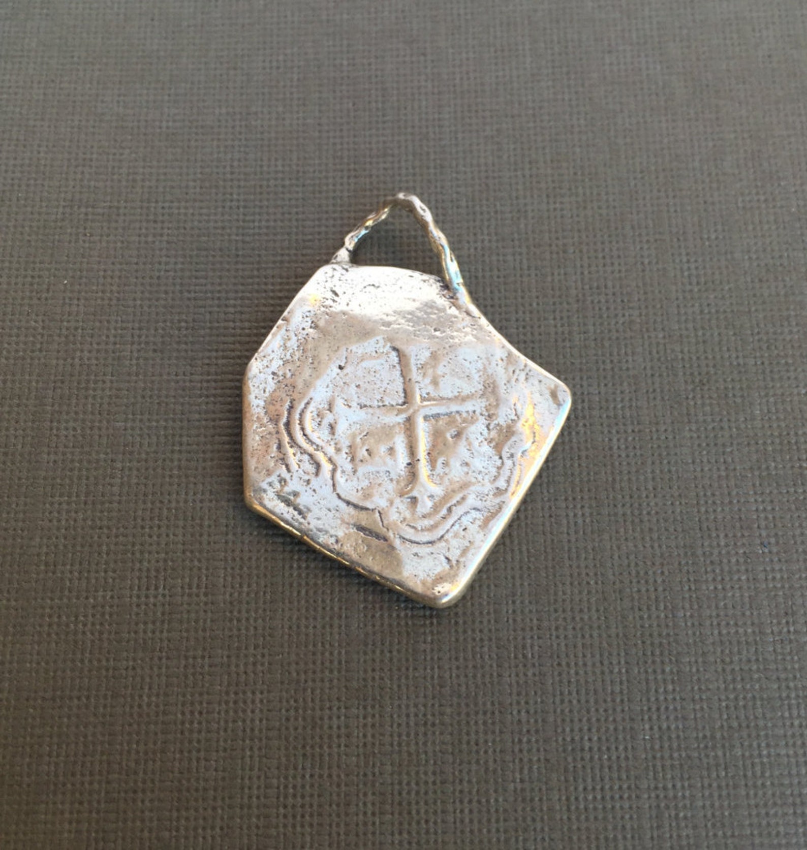 Silver Piece of Eight Pendant/ on Leather Option/add Sterling - Etsy