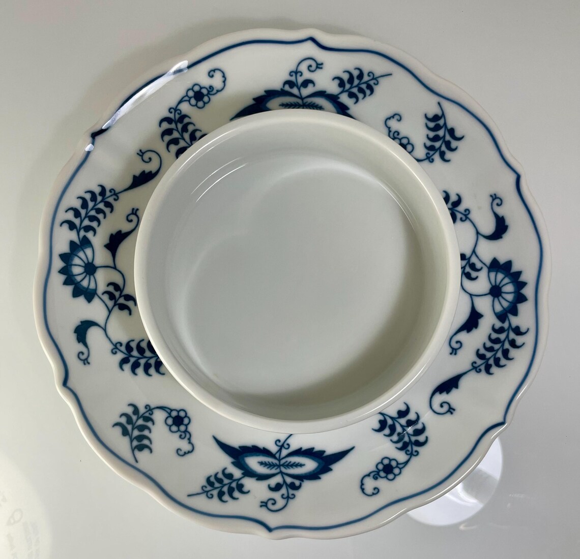 Blue Danube Round Butter or Cheese Dish- Onion Pattern - Etsy