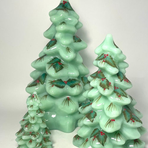 Set of Five. Mosser Glass Jadeite Christmas Trees. | Etsy