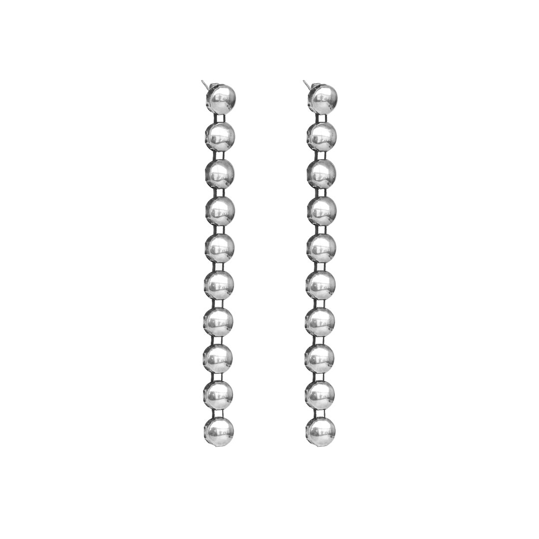 Extra Long Silver Chain Earrings, Dangling Earrings, Minimalist Silver ...