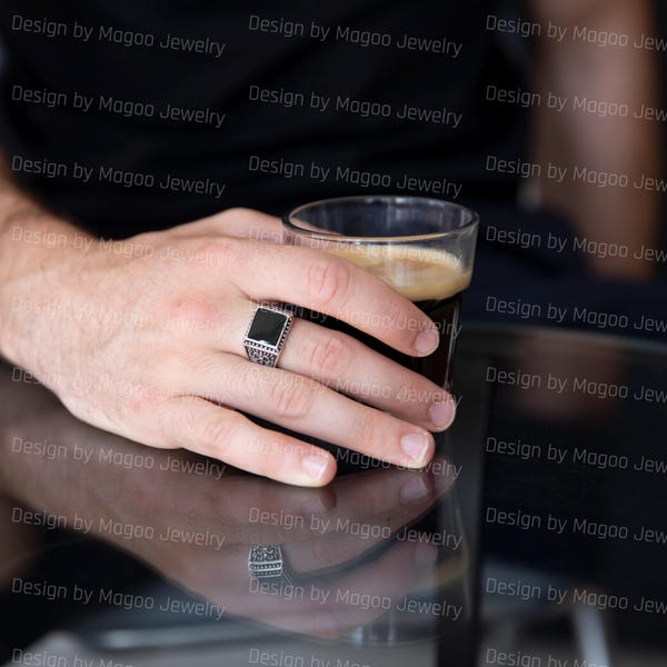 Mens Gemstone Rings - Etsy