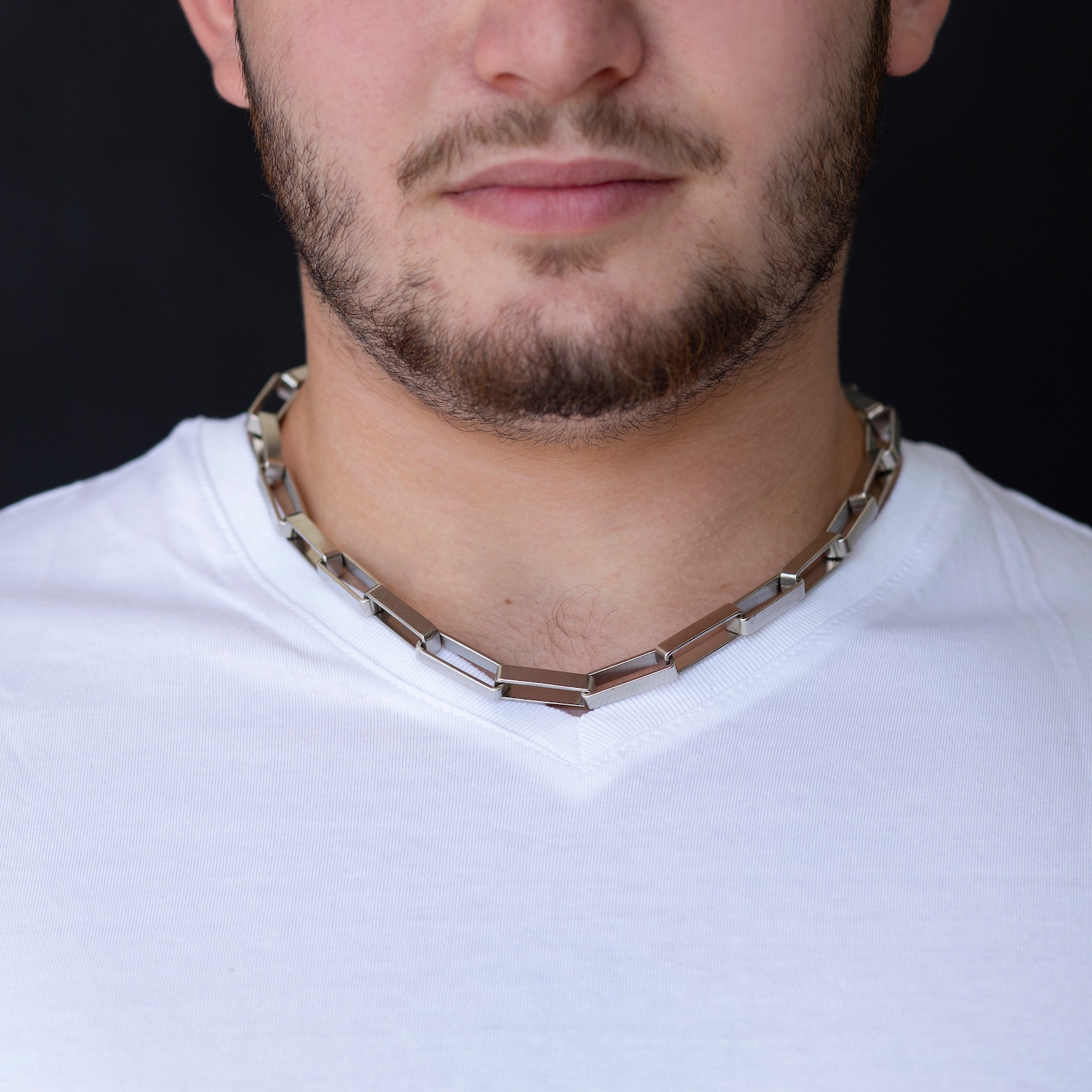 Men's Necklace - Men's Chain Necklace - Men's Silver Necklace - Men's ...