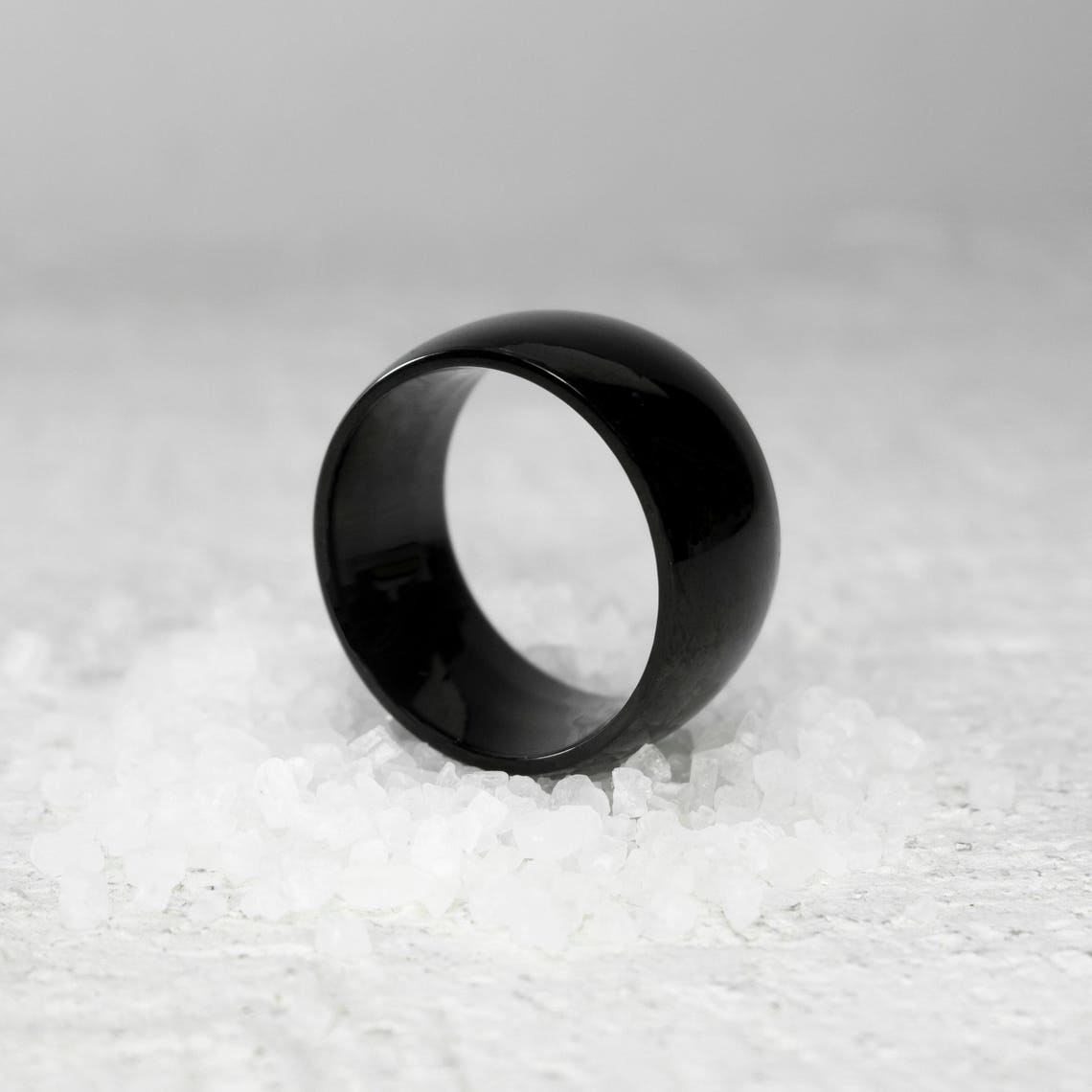 Men's Stacking Ring Men's Black Ring Men's | Etsy