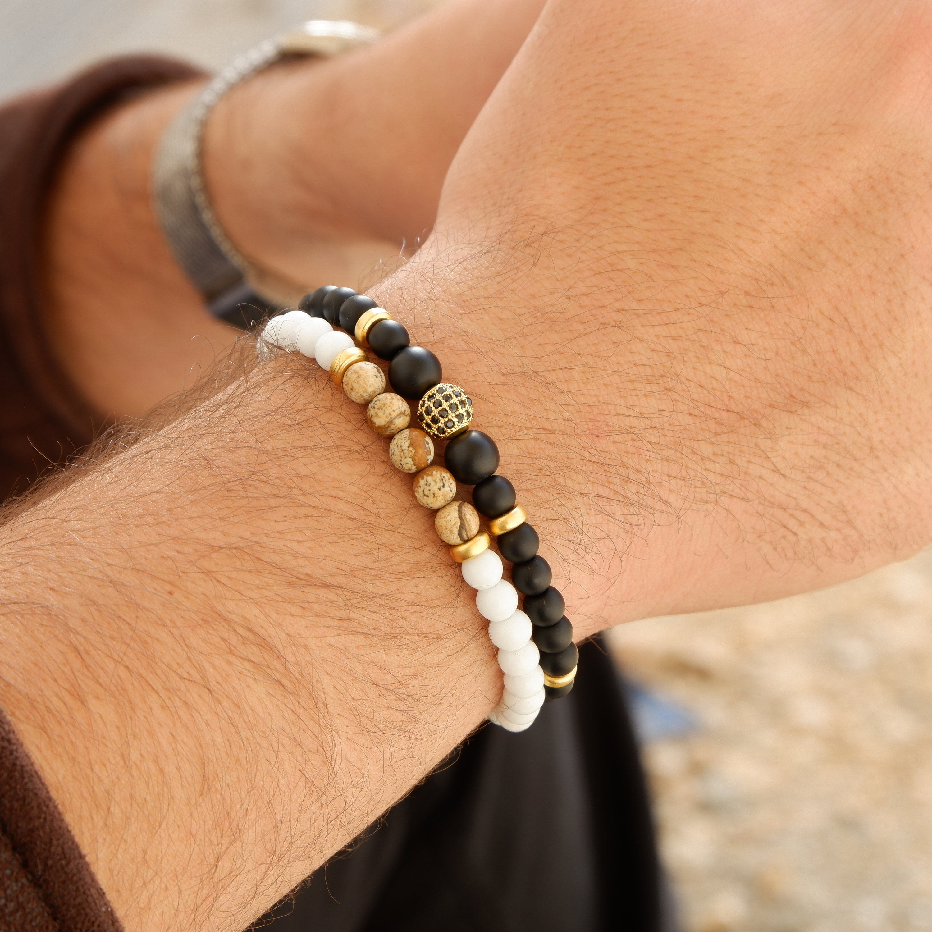 Men Beaded Bracelet Men Strech Bracelet Men Bracelet Men - Etsy Israel