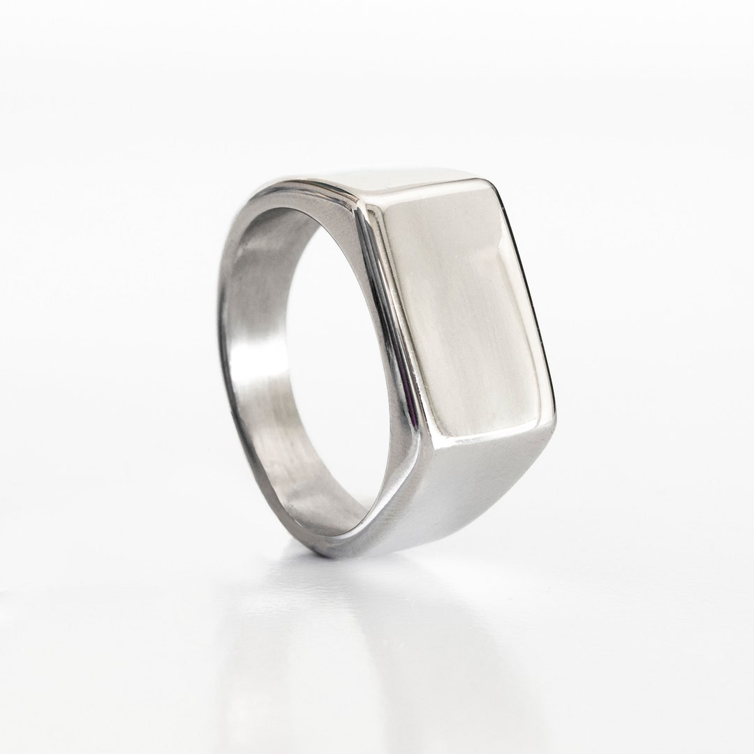 Men's Stacking Ring Men's Ring Men's Silver Ring Men's Stainless Steel ...