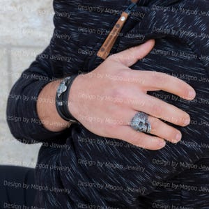 Men's Ring Men's Stainless Steel Ring Men's Statement Ring Men's Skull ...