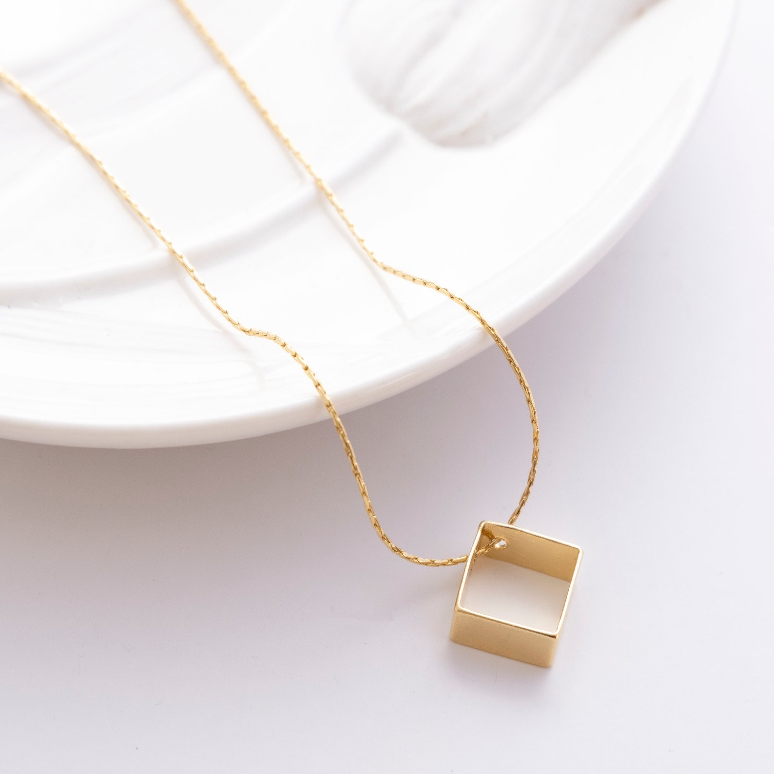 Gold Minimal Necklace Dainty Gold Necklace Gold Filled - Etsy