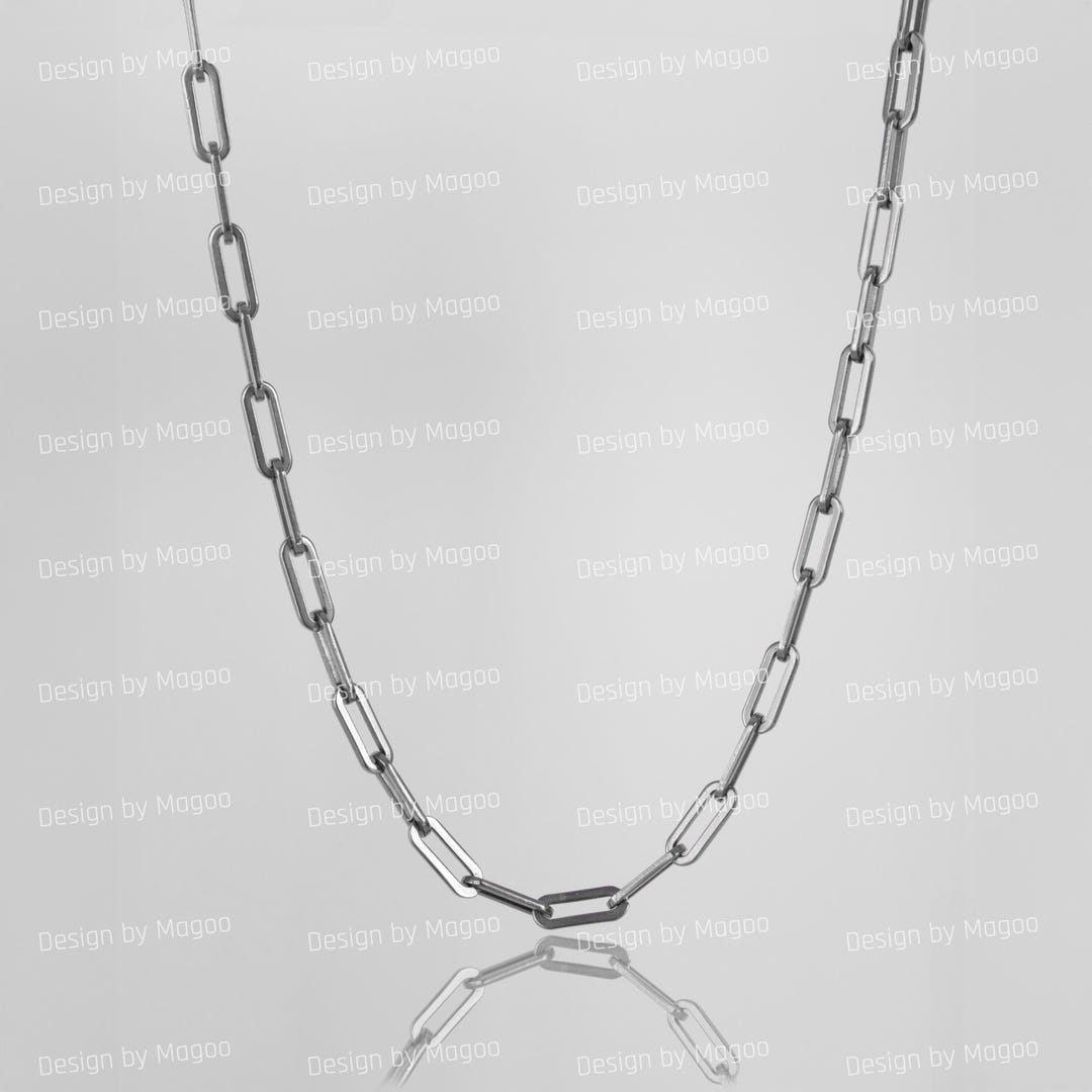 Thick Paper Clip Chain Necklace for Men, Streetwear Fashion Chain ...