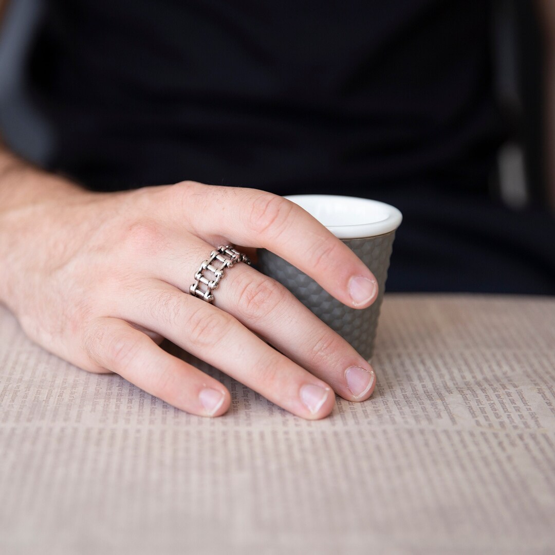 Mens Ring - Men's Stainless Steel Ring - Men's Statement Ring - Men's ...
