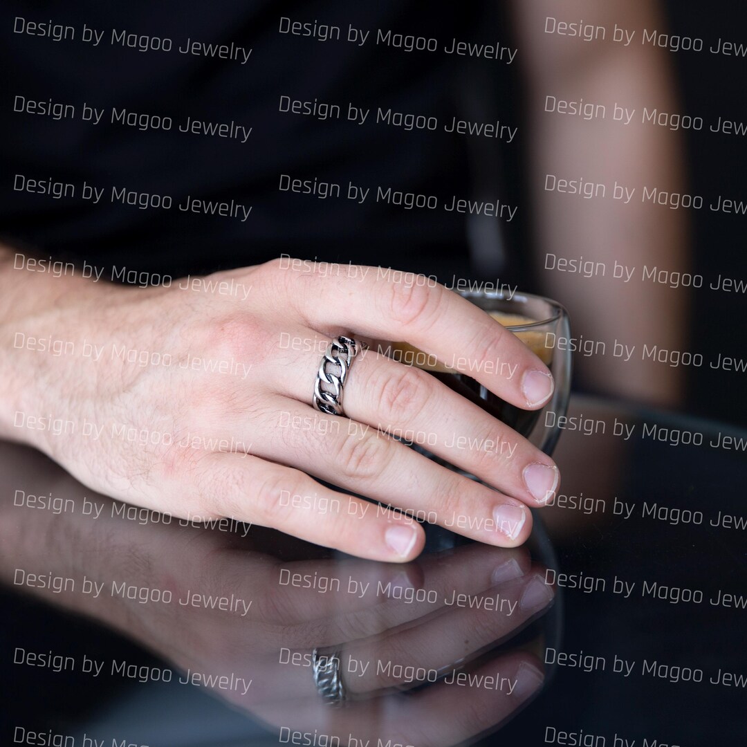 Mens Ring, Mens Stainless Steel Ring, Men Statement Ring, Mens Silver ...