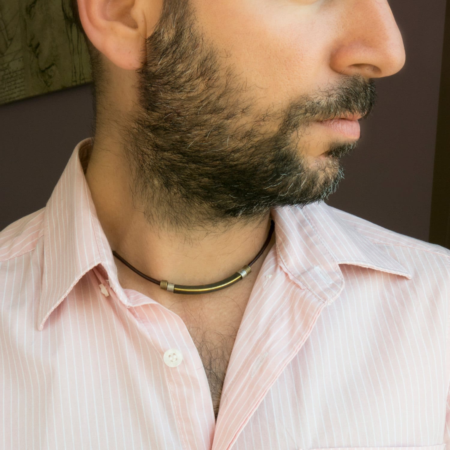 Men Necklace Men Choker Necklace Men leather Necklace | Etsy